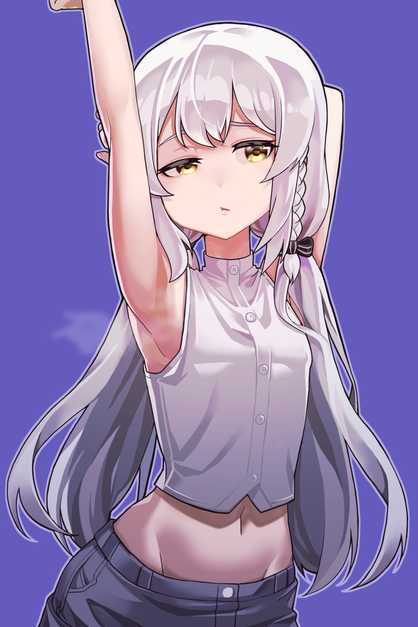 Safebooru - 1boy absurdres arm up armpits braid highres jamee ...
