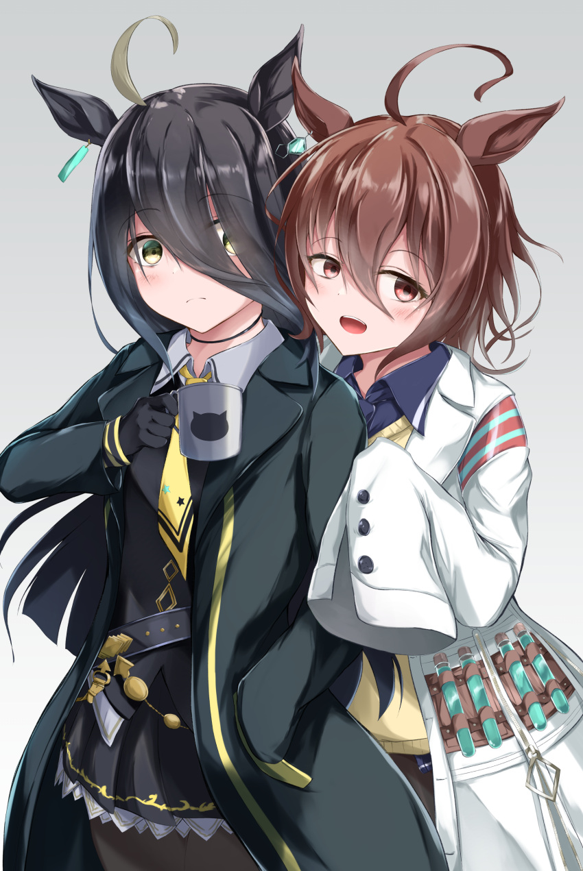 Safebooru - 2girls absurdres agnes tachyon (umamusume) ahoge animal ears bangs black gloves ...