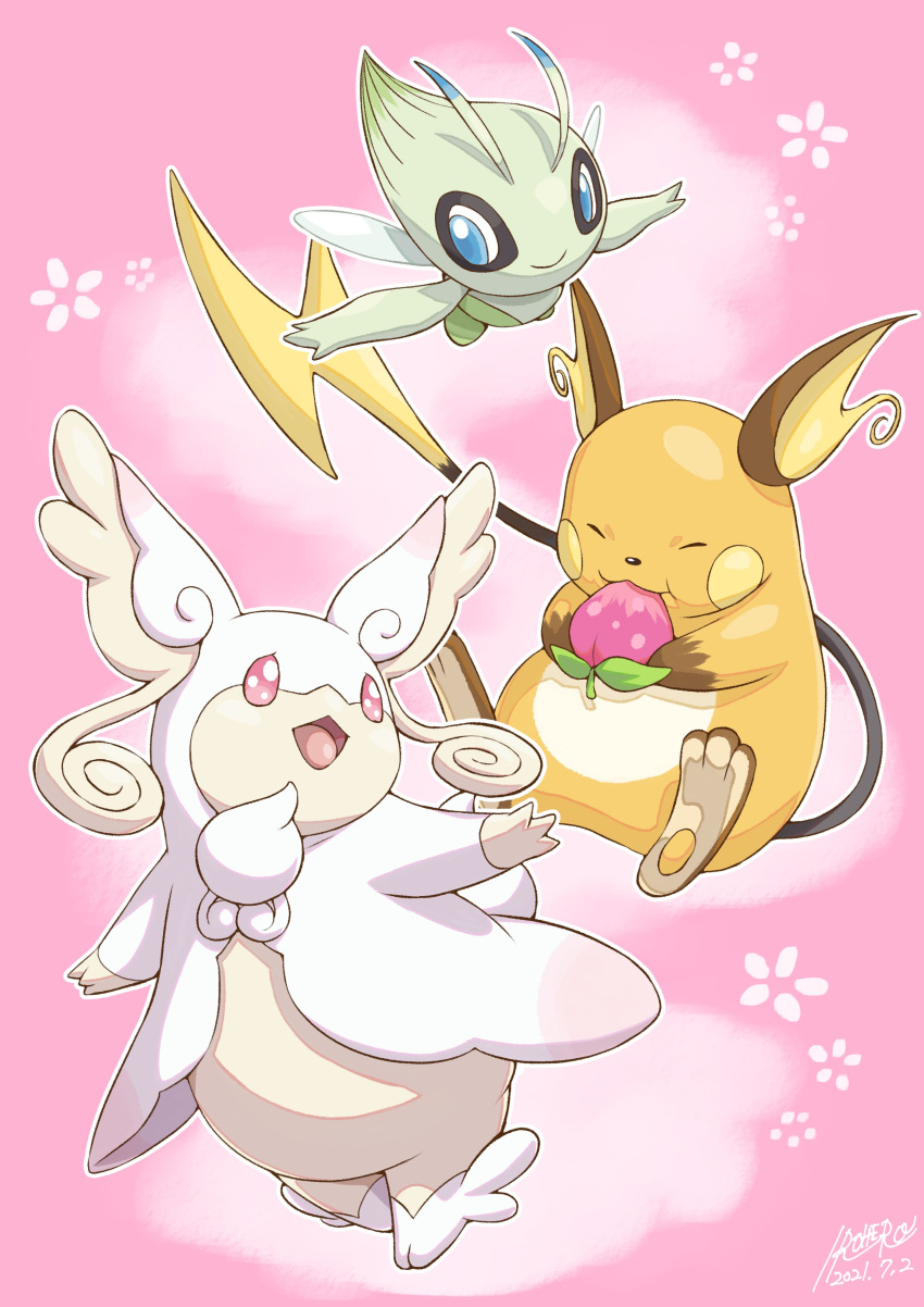 Safebooru - absurdres audino berry (pokemon) blue eyes celebi closed ...
