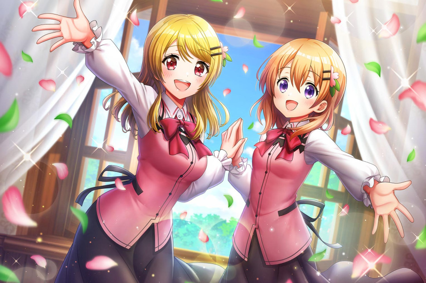 Safebooru - aimoto rinku blonde hair blush d4dj dress hoto cocoa long hair red eyes smile | 3557688