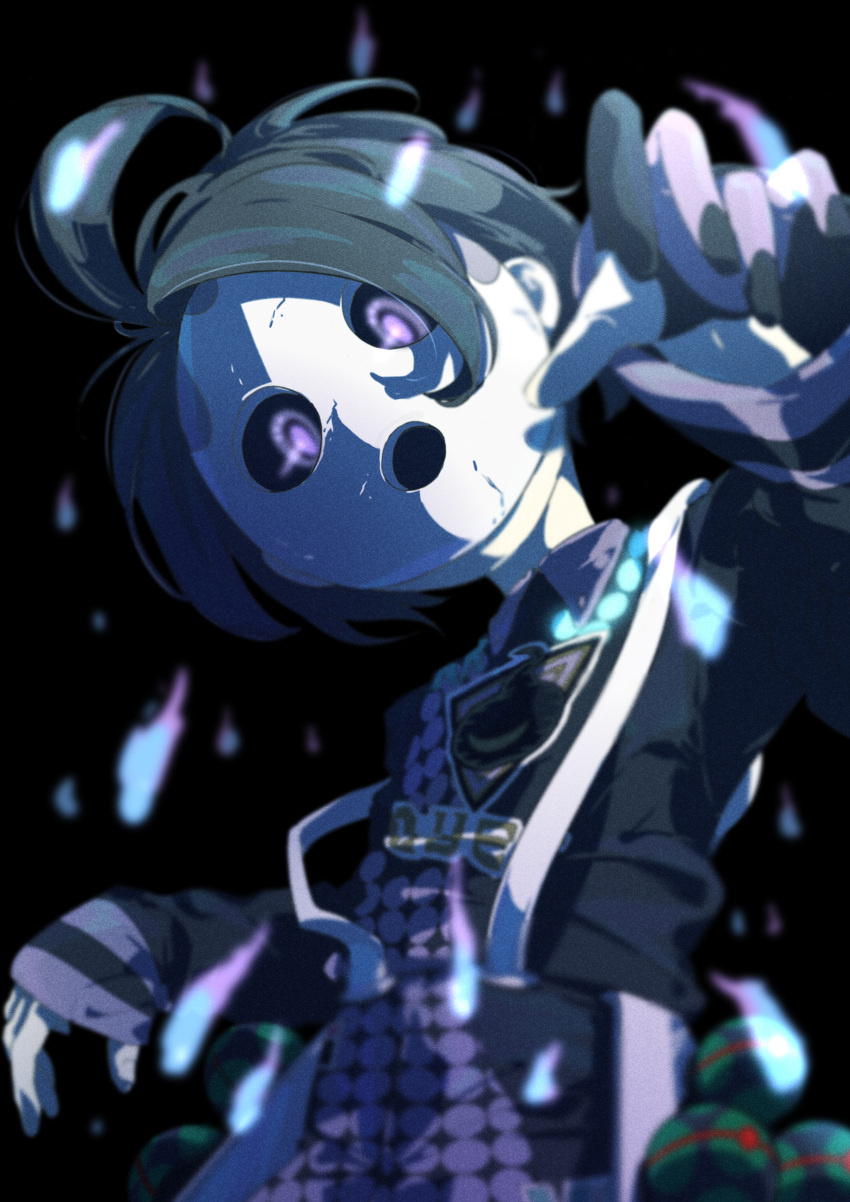 Safebooru - 1boy absurdres ahoge allister (pokemon) black background ...