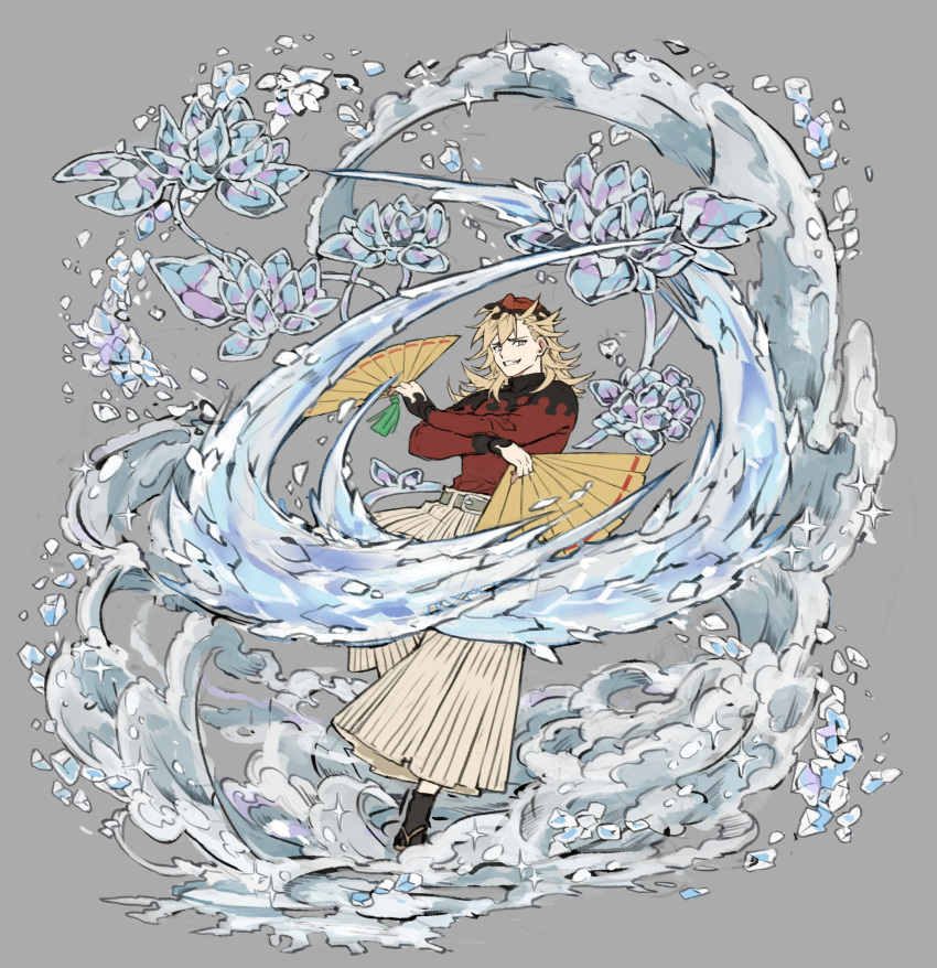 Safebooru - 1boy bangs blonde hair douma (kimetsu no yaiba) full body ...