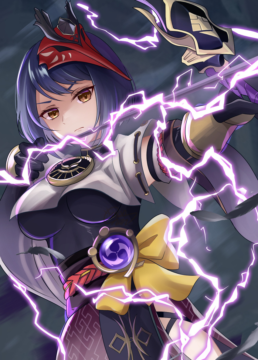 Safebooru - 1girl arrow (projectile) bangs black hair bow (weapon) breasts closed mouth ...