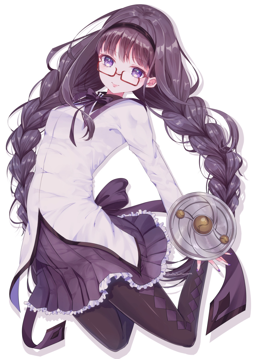 Safebooru 1girl Absurdres Akemi Homura Argyle Argyle Legwear Black