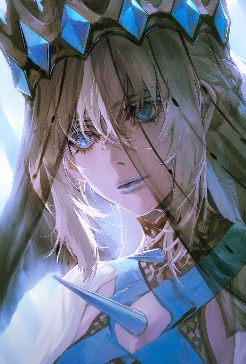 Safebooru - 1girl blue eyes blue lips eyebrows visible through hair ...