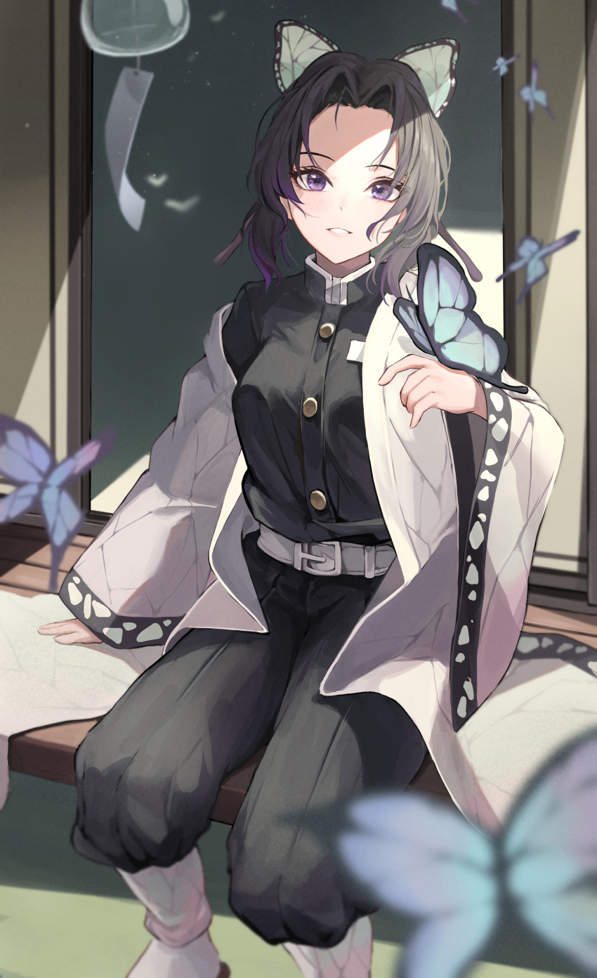 Safebooru - 1girl absurdres bangs belt black hair black pants black ...