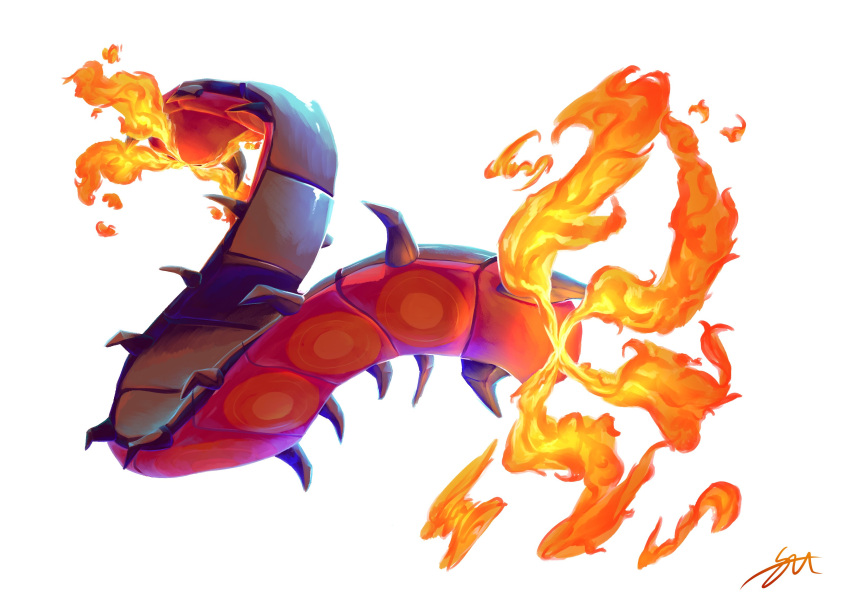 Safebooru - absurdres bug centipede centiskorch commentary fire full ...