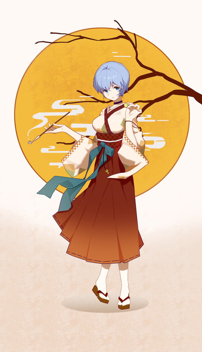 Safebooru - 1girl absurdres alternate eye color ayanami rei beige ...