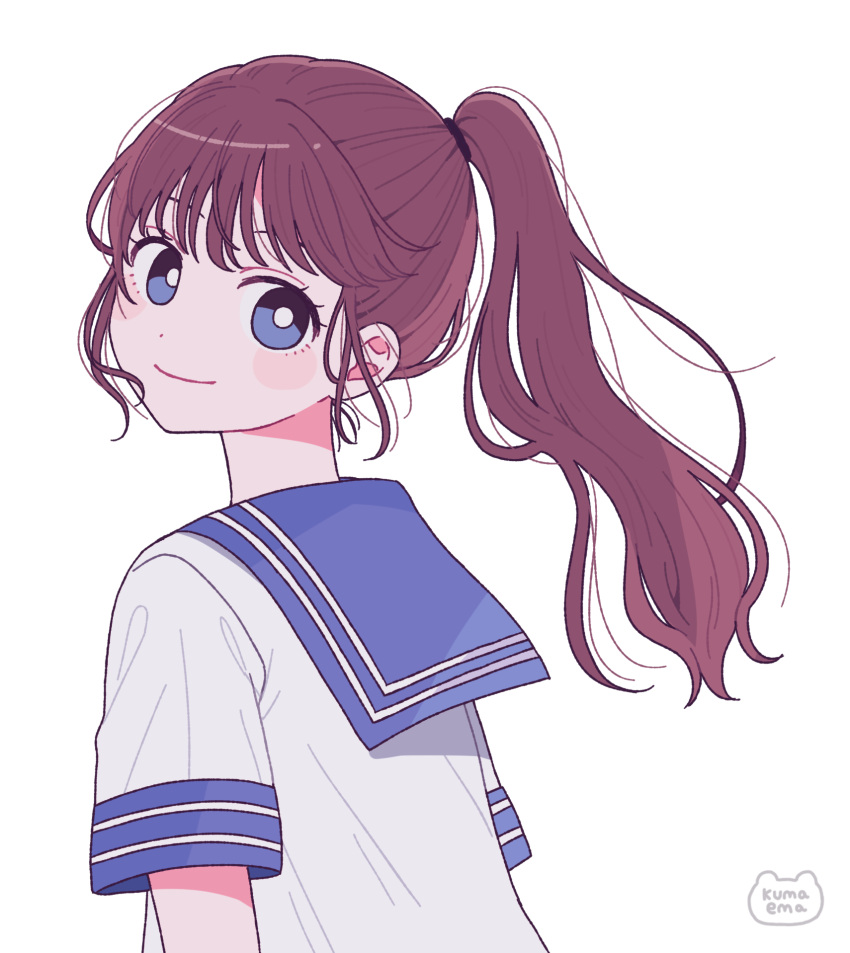 Safebooru 1girl Bangs Blue Eyes Blue Sailor Collar Bright Pupils 7211