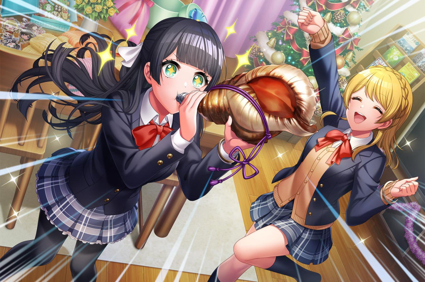 Safebooru - d4dj dress green eyes long hair purple hair smile togetsu rei | 4250176