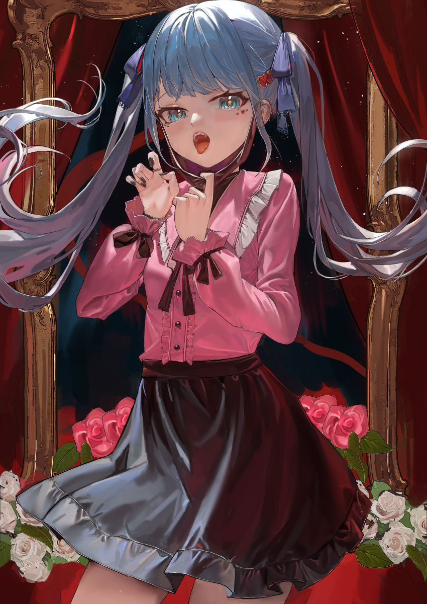 Safebooru - 1girl absurdres fangs hair ornament hatsune miku heart ...