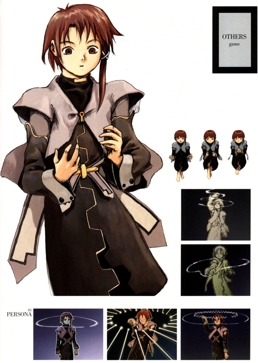 Safebooru - abe yoshitoshi absurdres artbook brown eyes brown hair ...