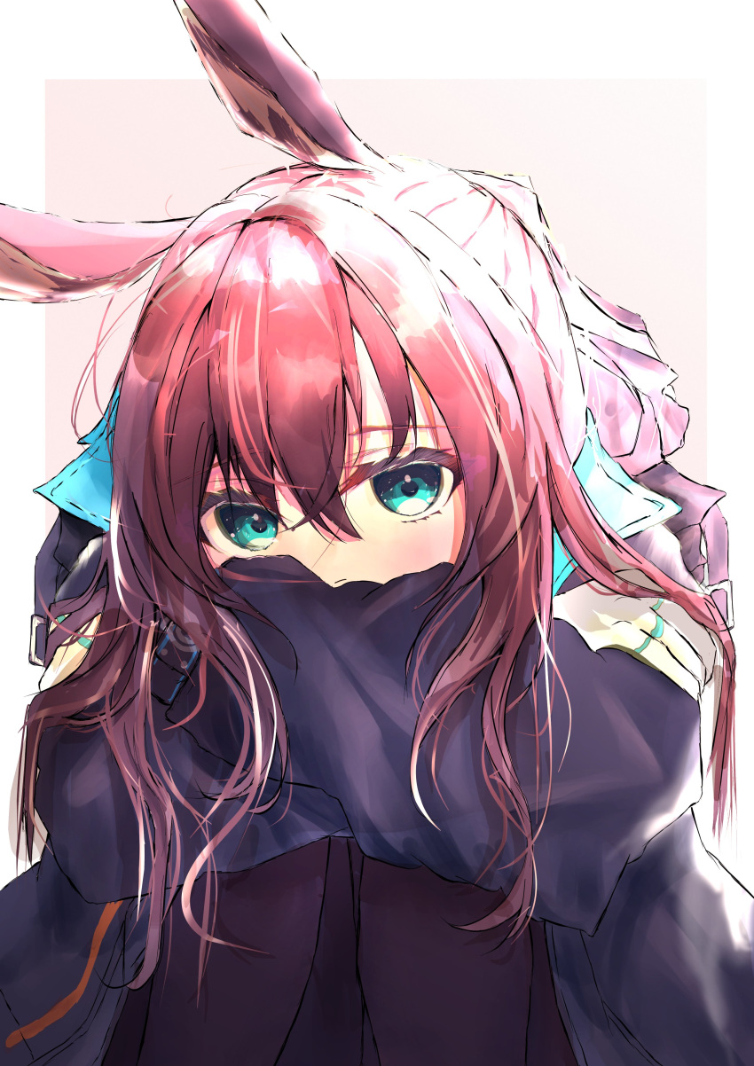 Safebooru - 1girl absurdres amiya (arknights) animal ears arknights bangs black jacket blue eyes ...