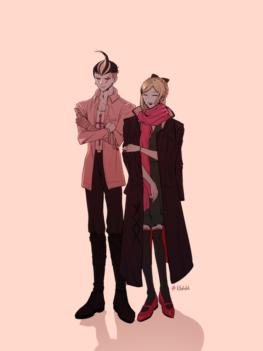 Safebooru - 1boy 1girl 83dokk bandaged arm bandaged hand bandages bangs ...