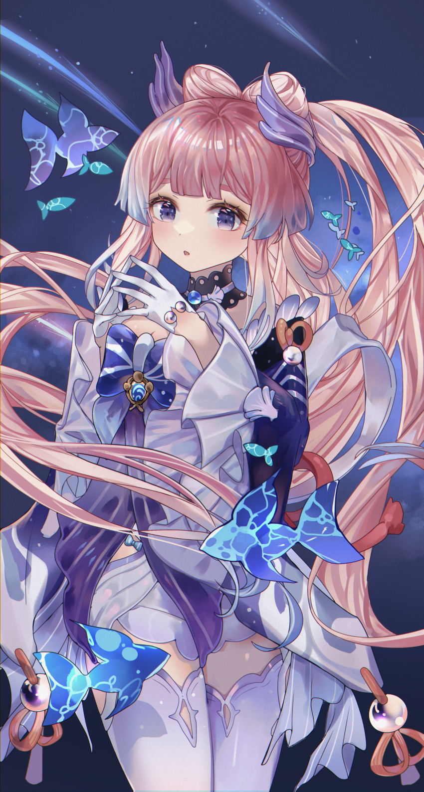 Safebooru - 1girl :o absurdres amahabi bangs black choker bow-shaped ...