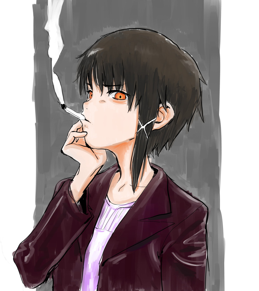 Safebooru - 1girl absurdres ahhhkusu asymmetrical hair brown hair ...