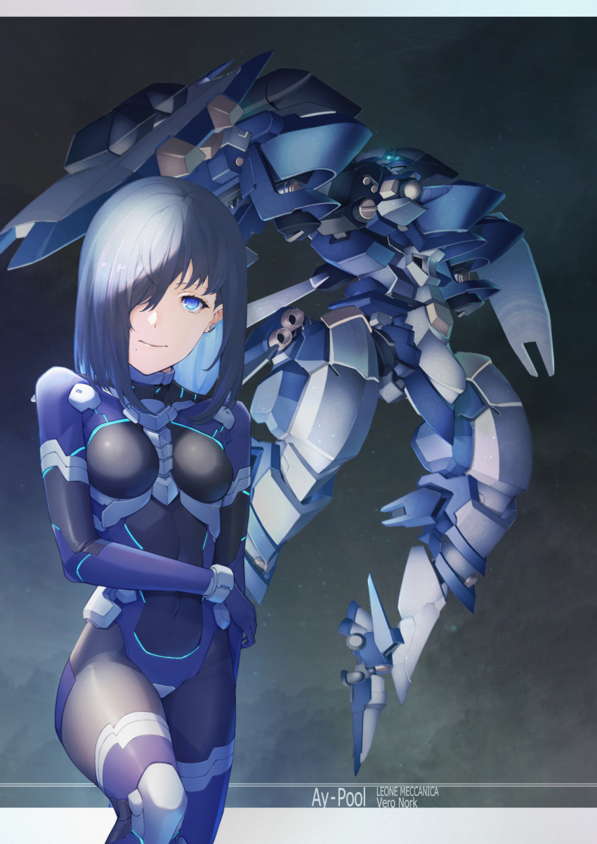 Safebooru - 1girl armored core armored core: for answer ay-pool black hair blue eyes breasts ...