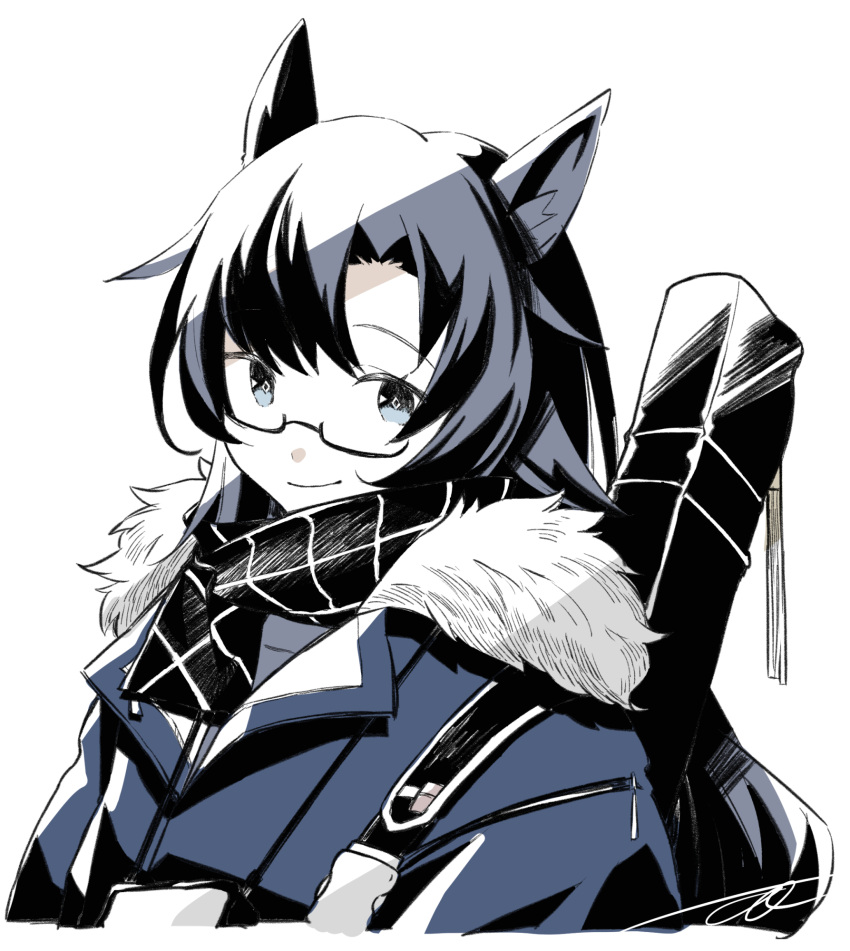 Safebooru - 1girl animal ears arknights bangs black-framed eyewear ...