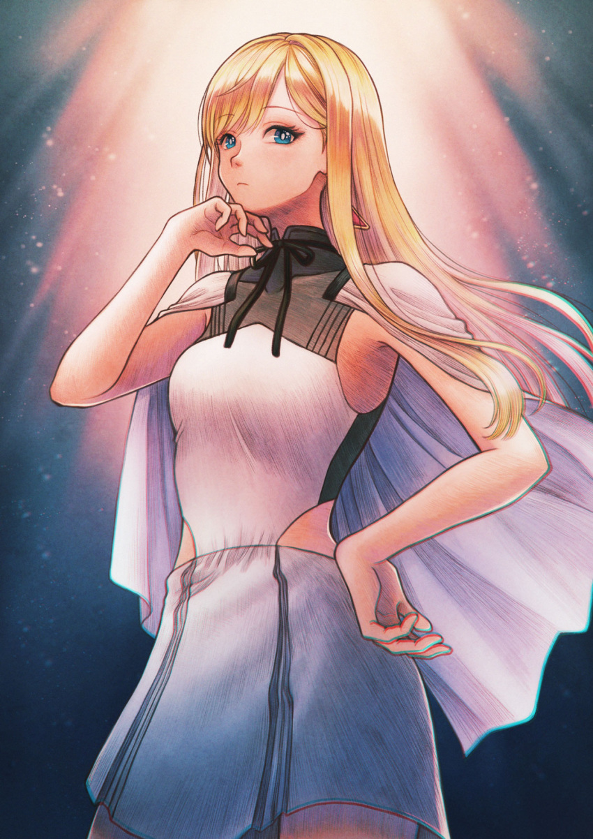 Safebooru 1girl Armpit Peek Bangs Blue Eyes Breasts Bright Pupils 3055