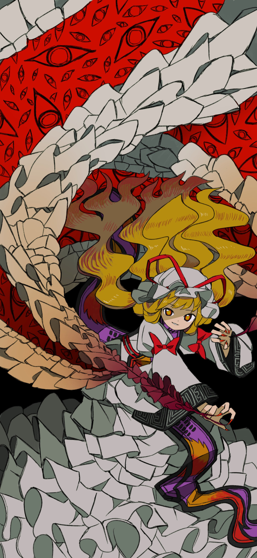 Safebooru - absurdres blonde hair dress elbow gloves frilled dress ...