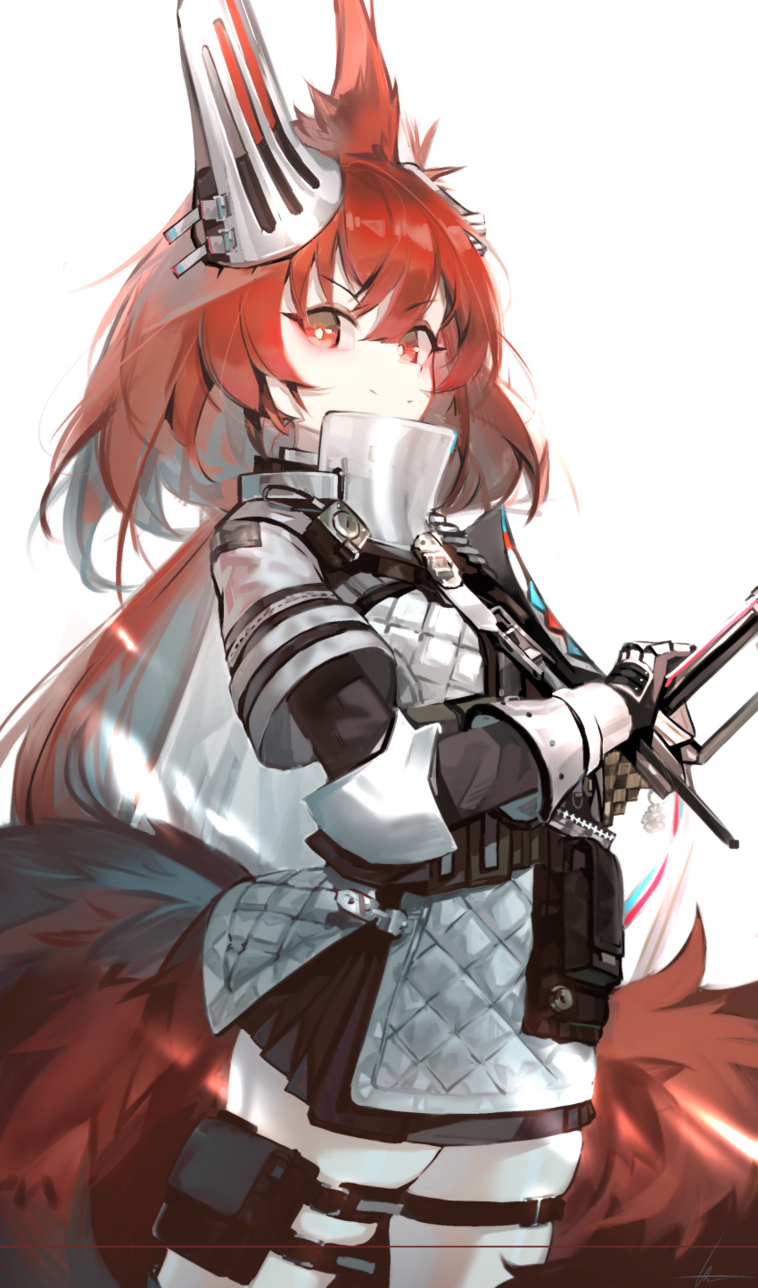 Safebooru - 1girl absurdres animal ears arknights arm guards armor armored dress bangs belt belt ...