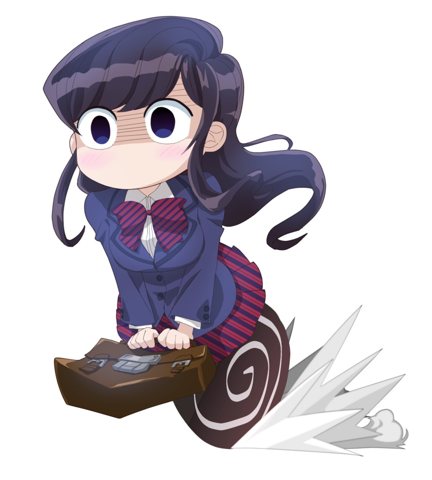 Safebooru - chibi fleeing highres komi-san wa komyushou desu komi ...