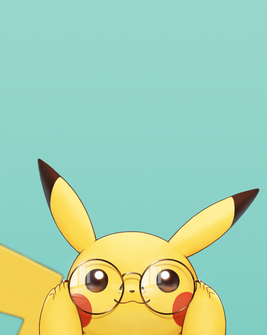 Safebooru - absurdres animal focus aqua background black eyes blush ...