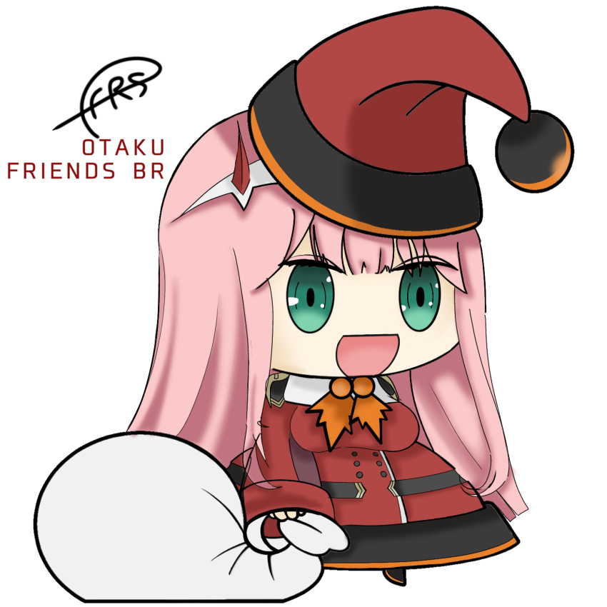 Safebooru - christmas darling in the franxx green eyes highres horns ...