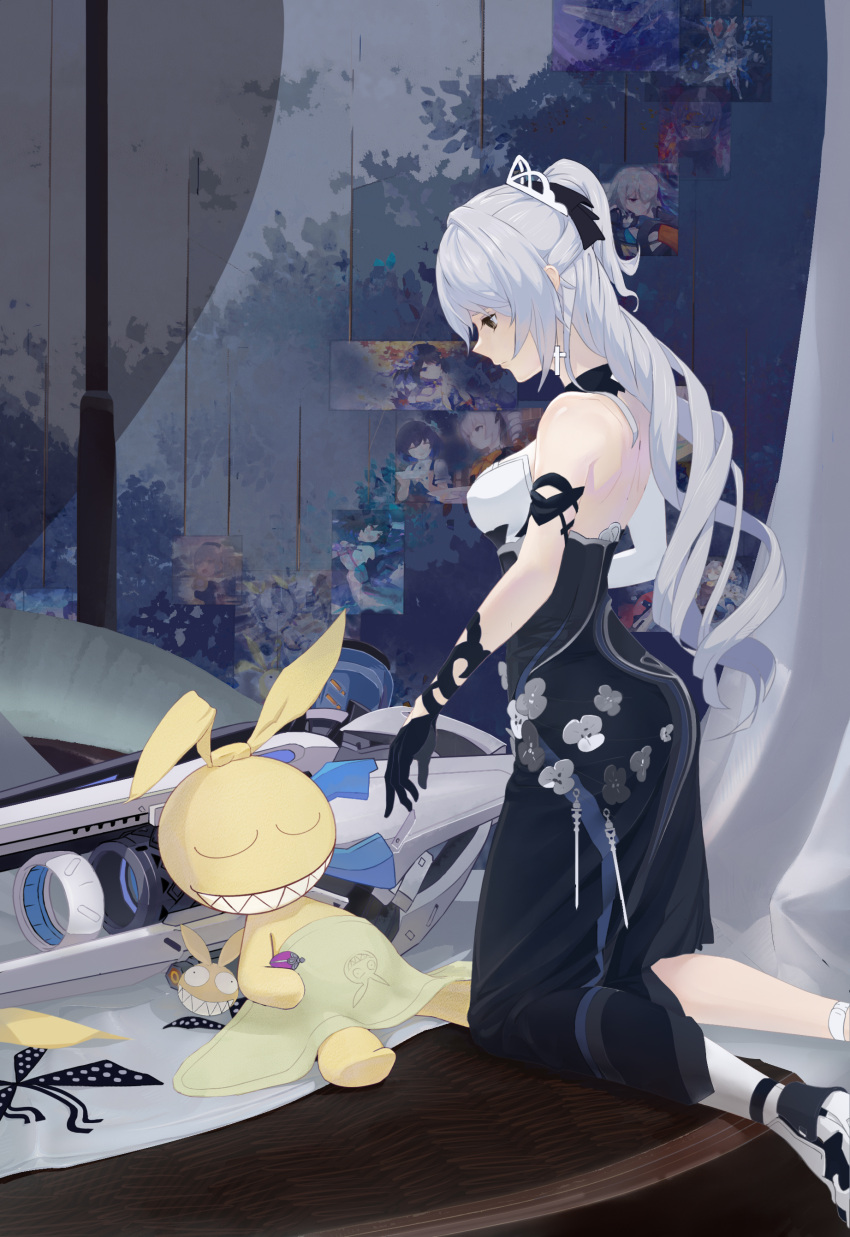 Safebooru - 1girl absurdres black dress black gloves bronya zaychik bronya zaychik (herrscher of ...