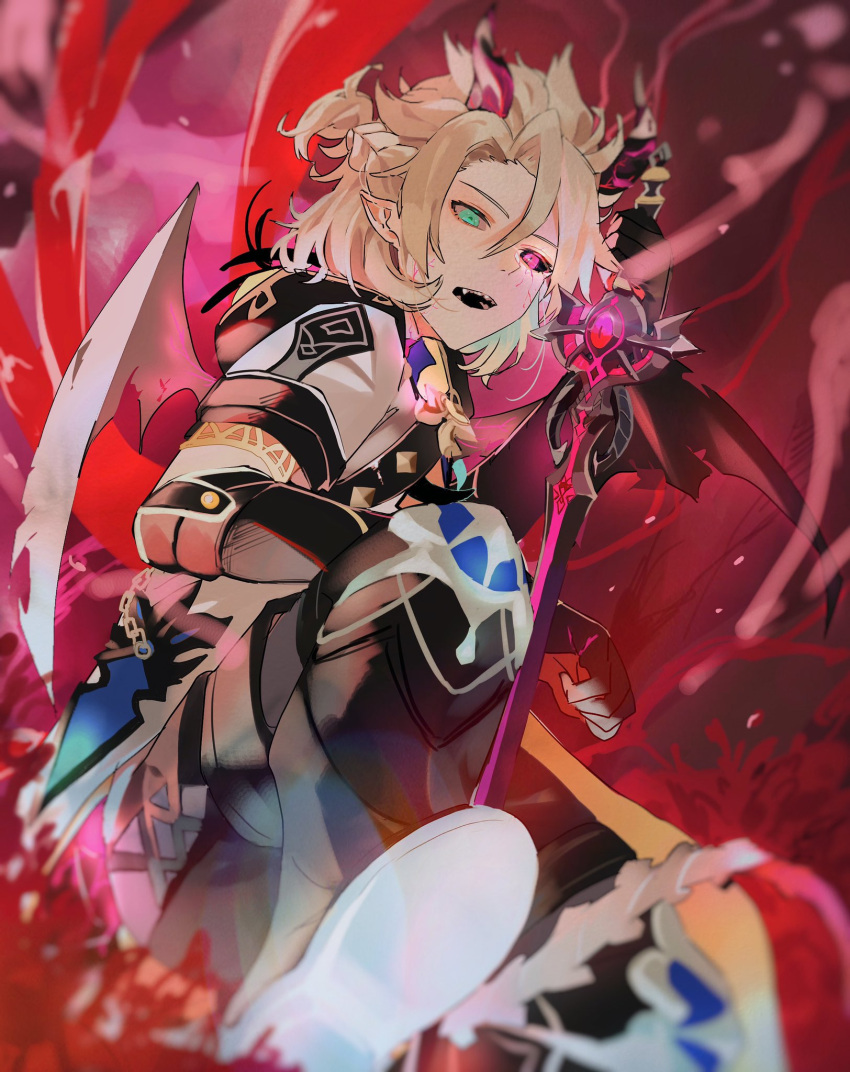 Safebooru - 1boy albedo (genshin impact) aymdrosh bangs black footwear ...