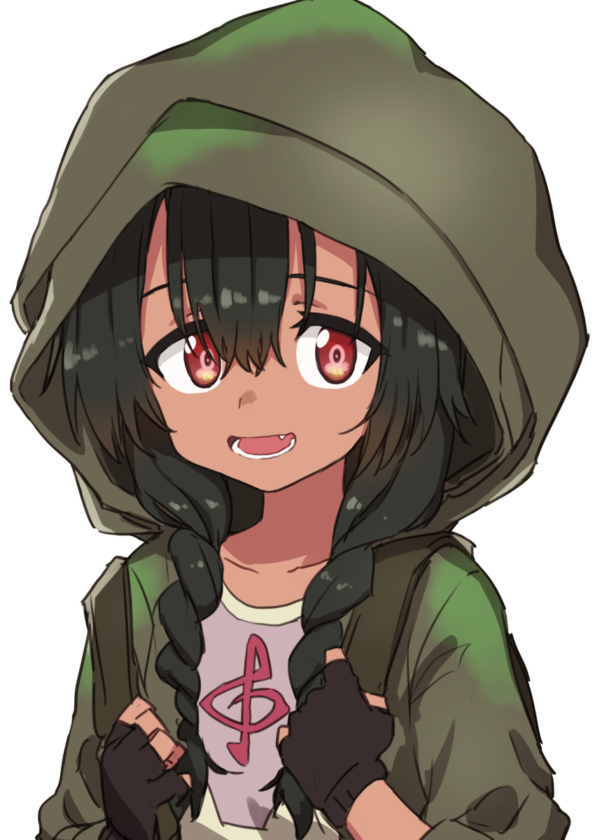 Safebooru - 1girl anosillus ii braid dark-skinned female dark skin fang ...