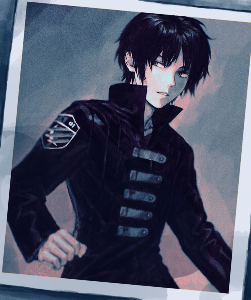 Safebooru - 1boy badge bangs black hair coat highres karasuma kyousuke ...