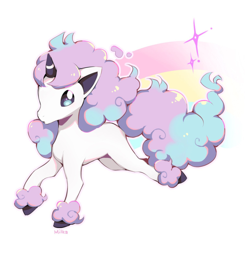 Safebooru - closed mouth commentary from side full body galarian ponyta ...
