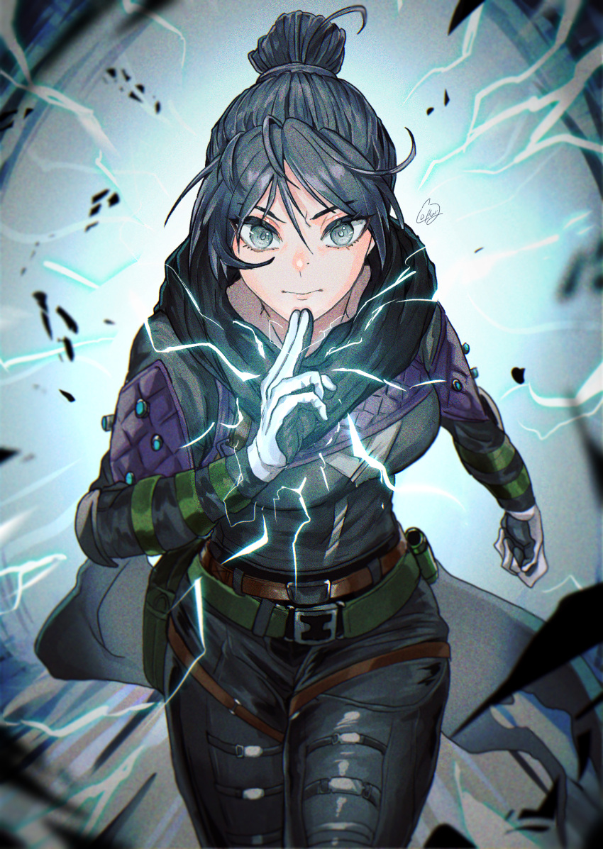 Safebooru - 1girl absurdres alisame apex legends bangs belt black bodysuit black hair bodysuit ...