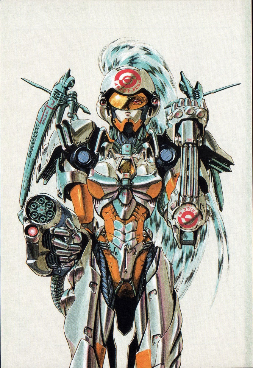 Safebooru - 1girl ariel (mecha) ariel (novel) gun highres holding ...