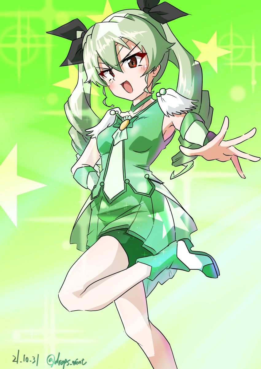 Safebooru - 1girl absurdres anchovy (girls und panzer) bangs bike ...