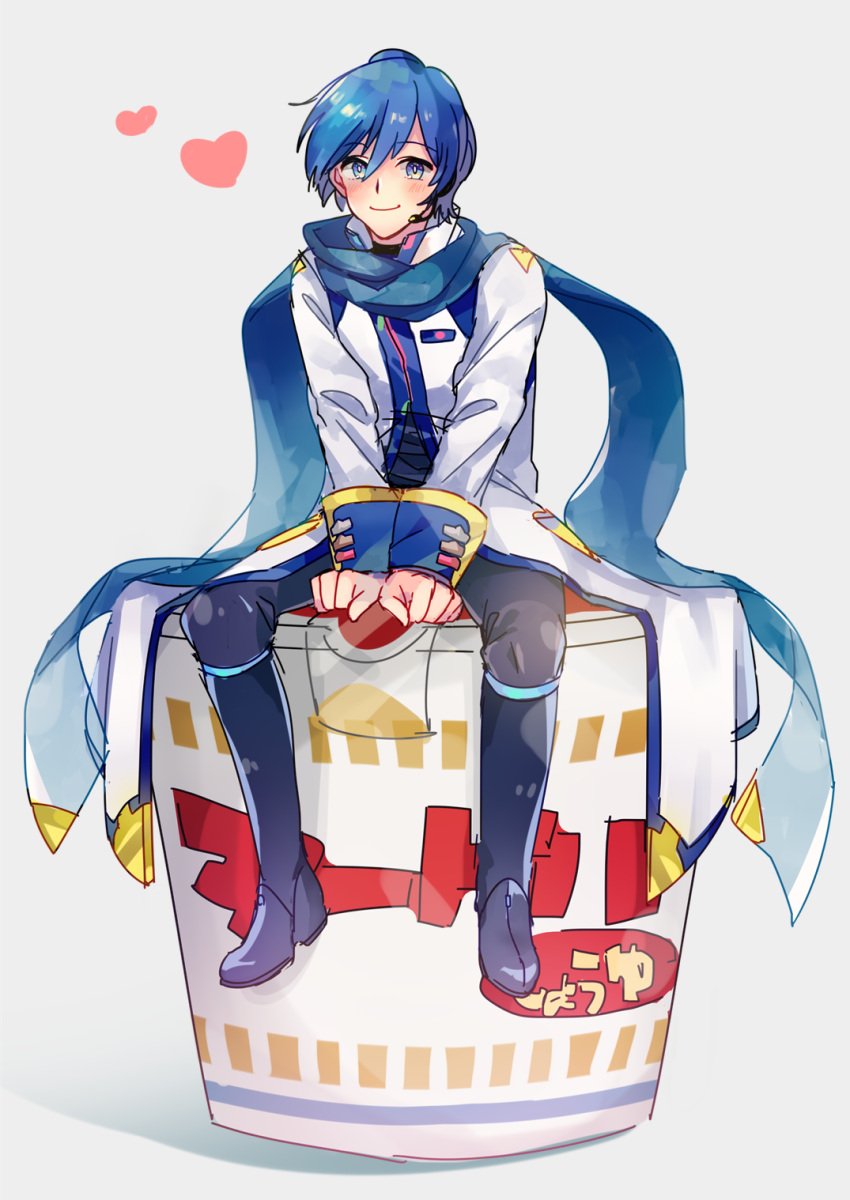 Safebooru - 1boy blue eyes blue hair coat heart highres kaito (vocaloid ...