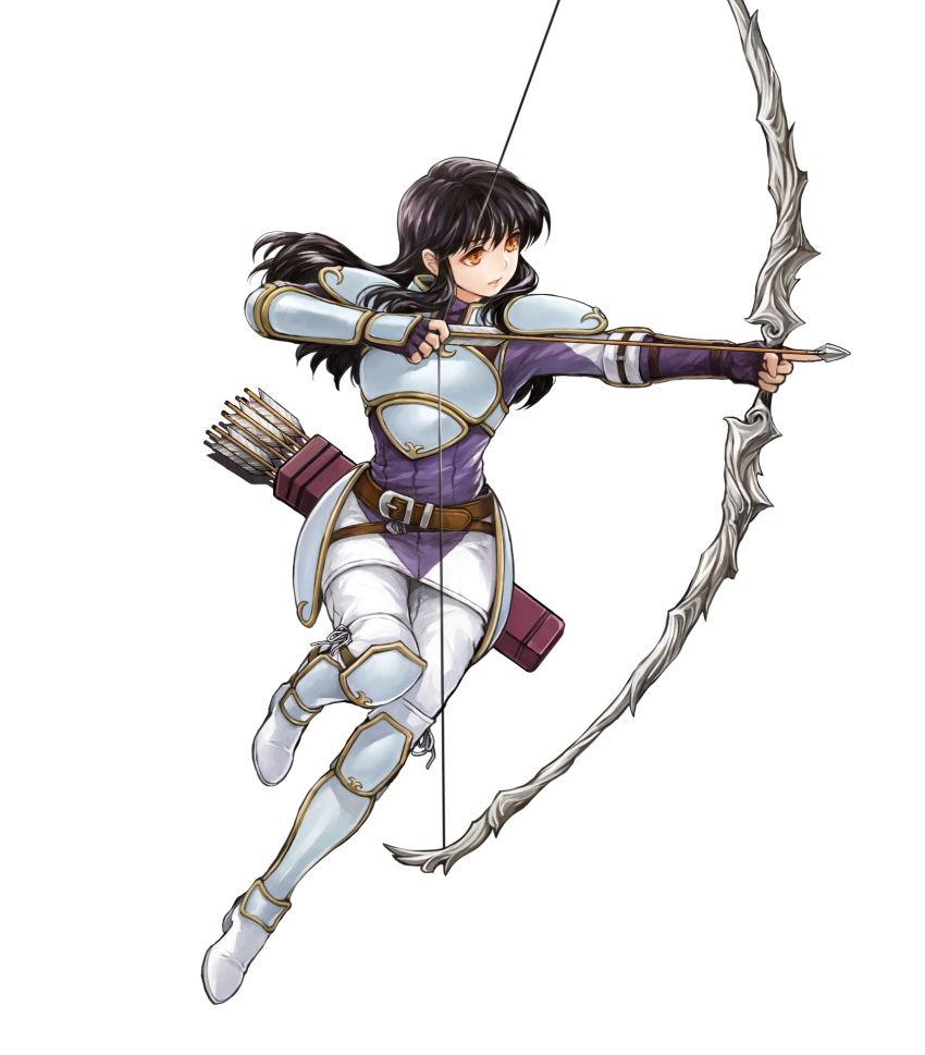 Safebooru - 1girl arm guards armor arrow (projectile) astrid (fire emblem) belt black hair boots ...