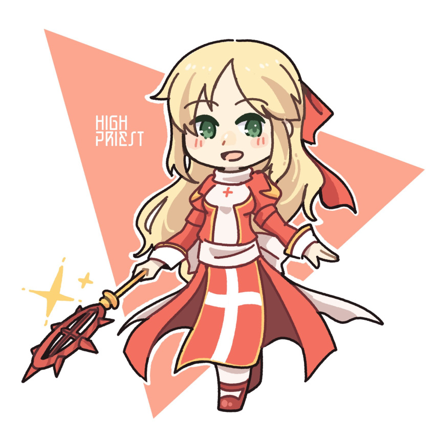 Safebooru - 1girl back bow blonde hair blush bow character name chibi ...