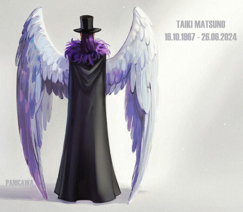 Safebooru - 1boy adelheid (moschiola) angel wings artist name black cape cape character name ...