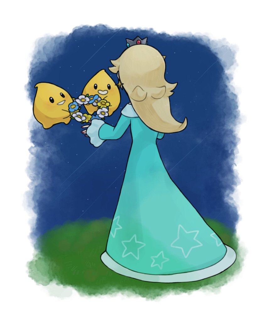 Safebooru - 1girl aged down back blonde hair crown dress earrings ...