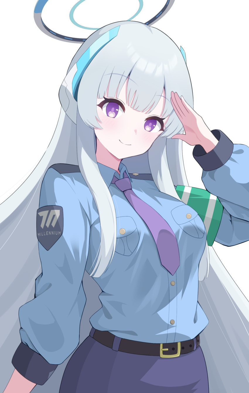 Safebooru - 1girl alternate costume armband blue archive blue necktie ...