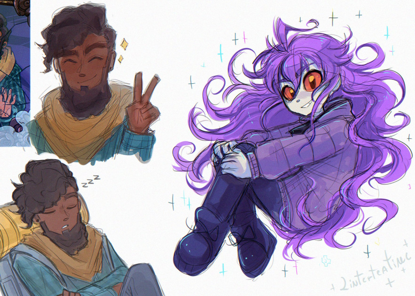 Safebooru - 1boy 1girl ahoge badeline blue coat celeste (video game ...
