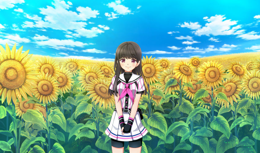 Safebooru - 1girl baseball uniform belt belt buckle belt pouch bike shorts under skirt black ...