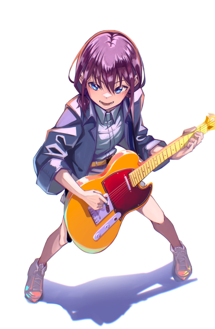 Safebooru - 1girl absurdres belt blue eyes blue jacket blue shirt ...