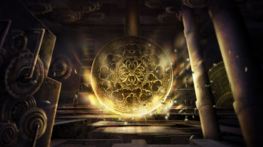 Safebooru - artist request gears highres in-universe location indoors ladder no humans official ...