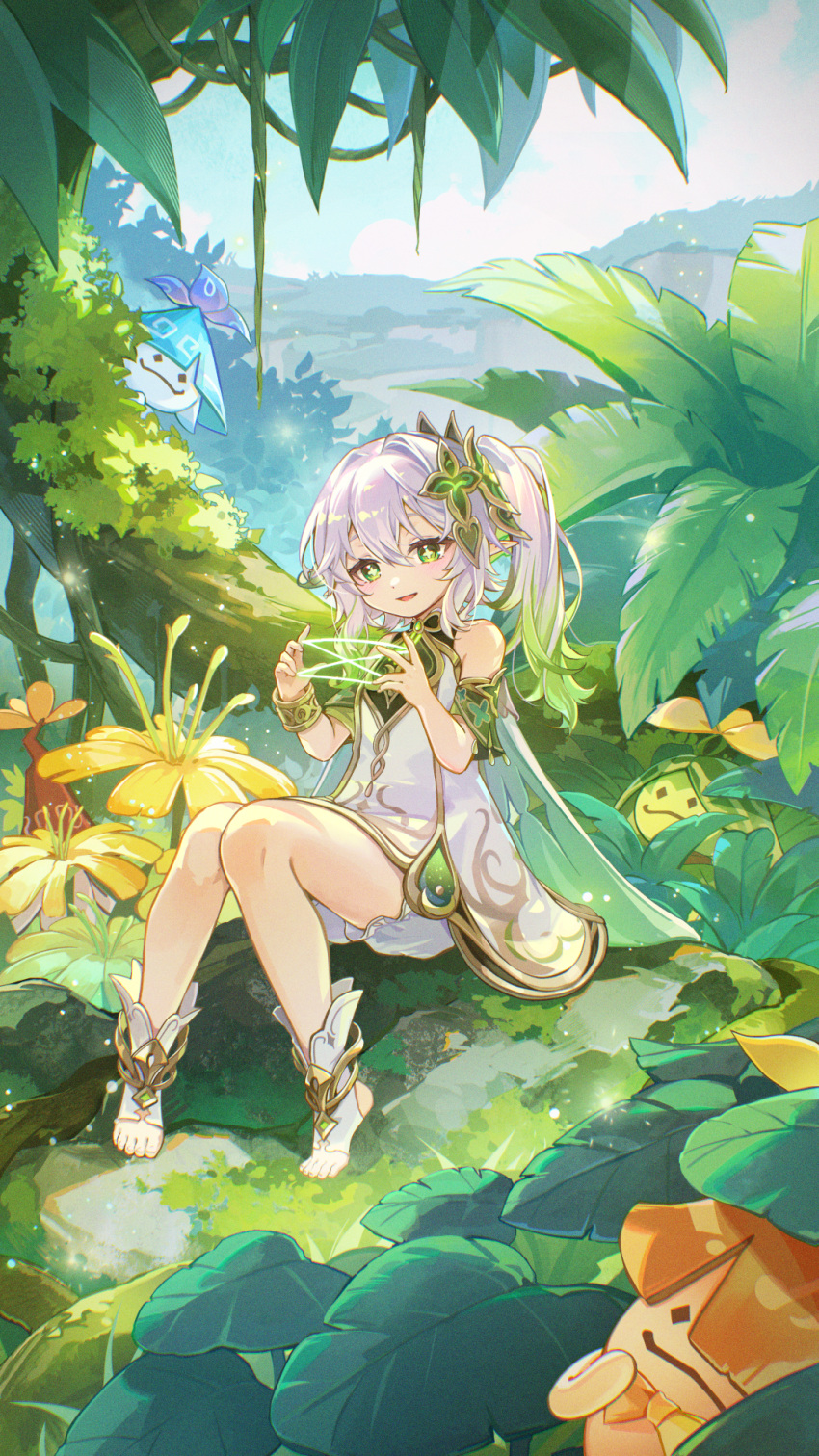 Safebooru - 1girl aranara (genshin impact) bracelet detached sleeves ...