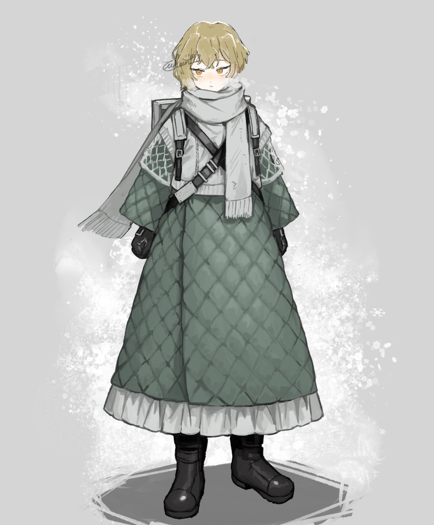 Safebooru - 1boy backpack bag black footwear black gloves blonde hair ...