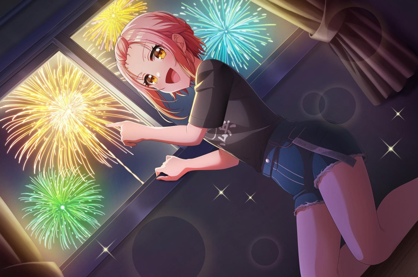 Safebooru - d4dj dress inuyose shinobu pink hair short hair smile yellow eyes | 5221170