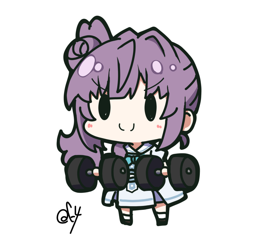 Safebooru - >:) absurdres aqua neckerchief blue dress c: chibi chibi ...